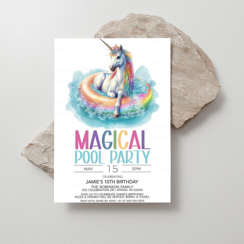 Unicorn Pool Party - Etsy