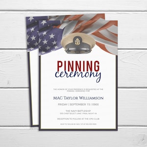 Editable CPO Pinning Ceremony Invitation, E7 Chief Petty Officer Select ...