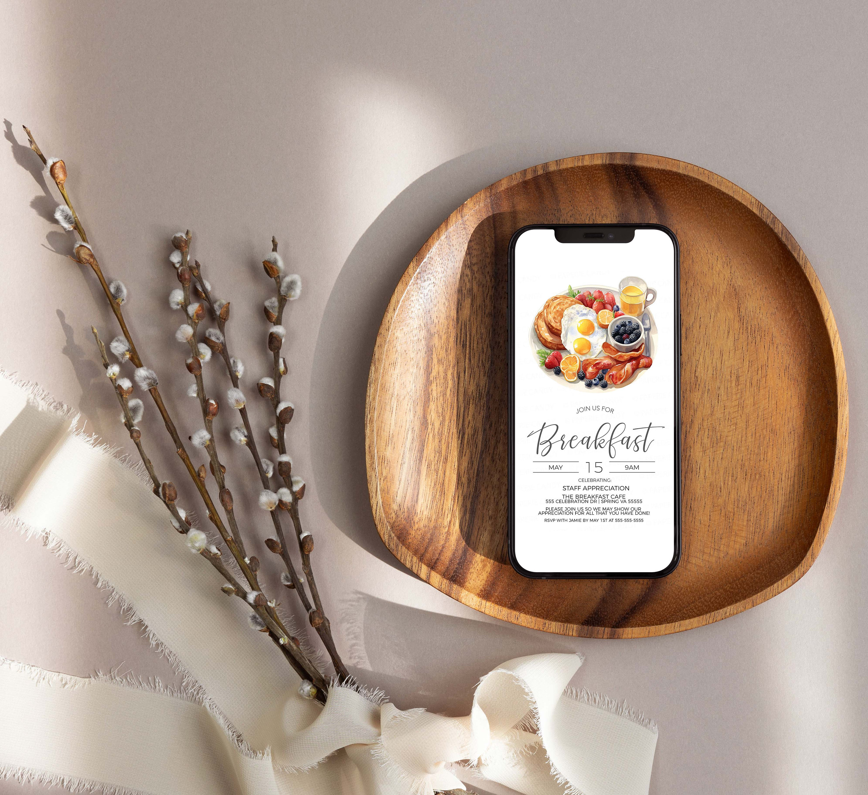 Breakfast Invitation, Staff Employee Appreciation Breakfast Invite ...