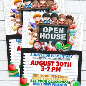 School Open House Flyer, Back to School Meeting, New Students ...