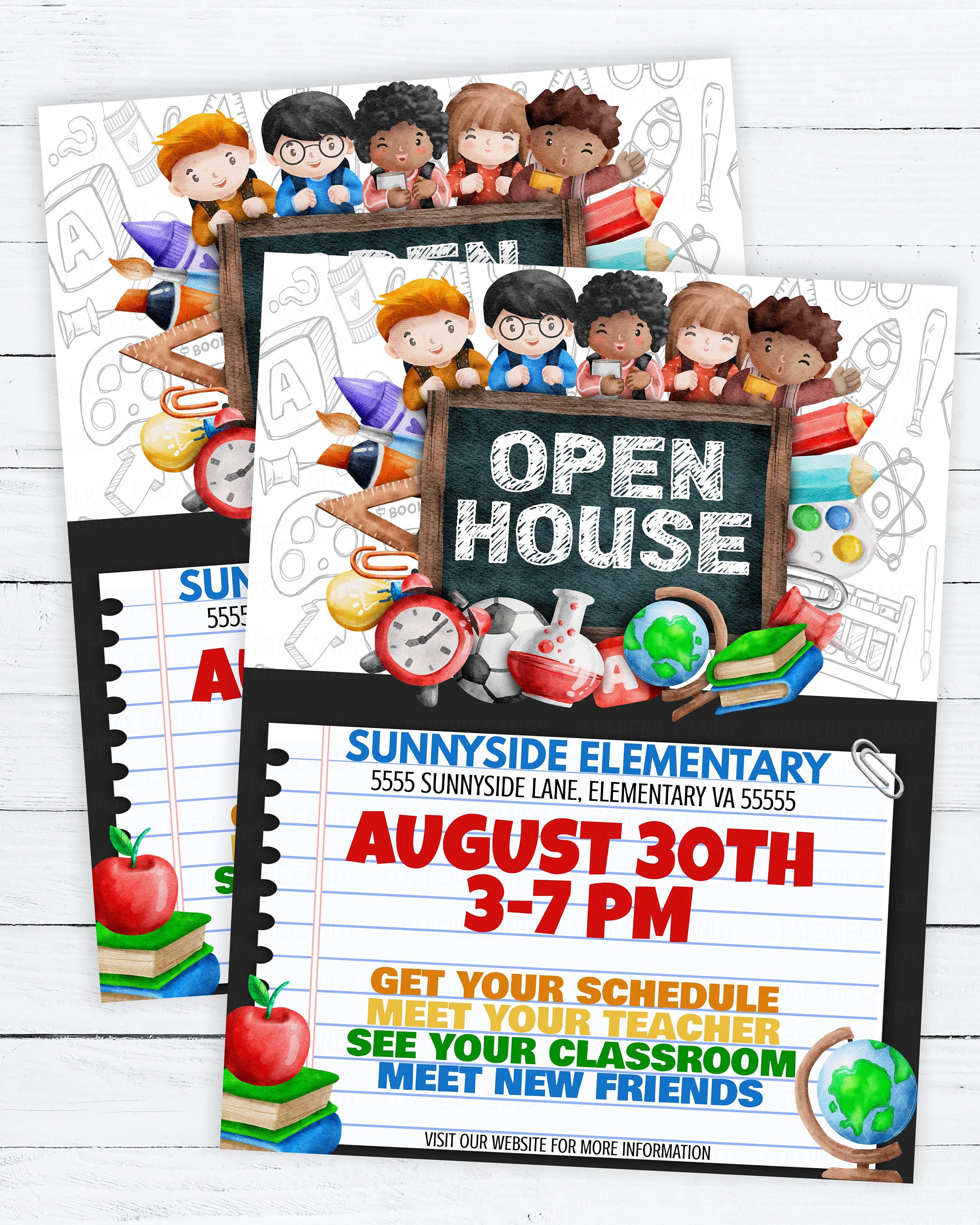 School Open House Flyer, Back to School Meeting, New Students ...