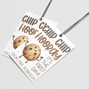 Back to School Cookie Gift Tags, Chip Chip Hooray, Welcome Back First ...
