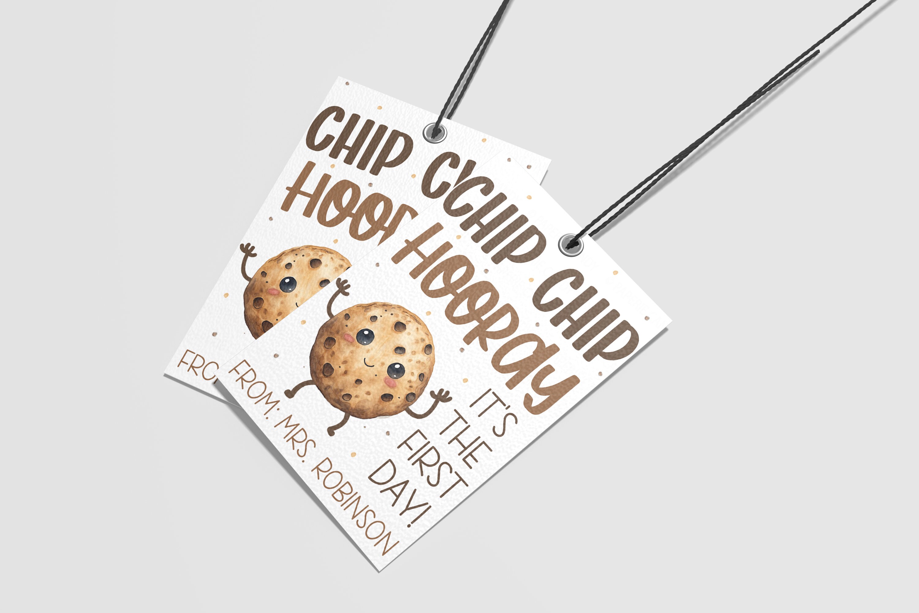 Back to School Cookie Gift Tags, Chip Chip Hooray, Welcome Back First ...