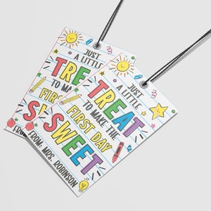 Back to School Gift Tags, Just A Little Treat to Make the First Day ...