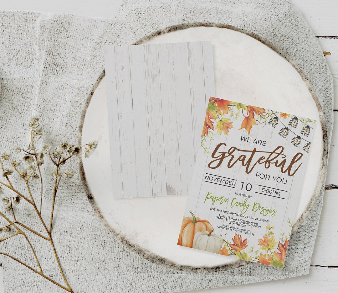 Fall Appreciation Invitation, Employee Staff Volunteer School PTA PTO ...