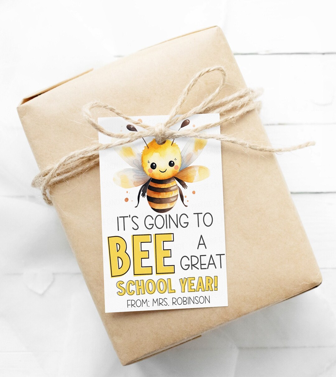 Bee Back to School Gift Tag, First Day, Going to Bee A Great School ...