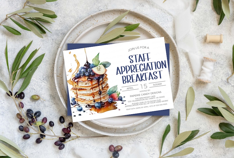 Appreciation Breakfast Invitation Staff Employee Breakfast - Etsy