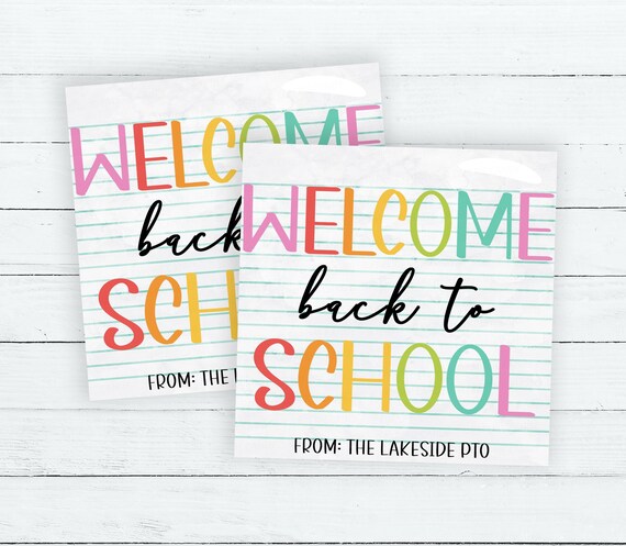 Welcome Back To School Gift Tag, First Day Label Favor, Gift For ...