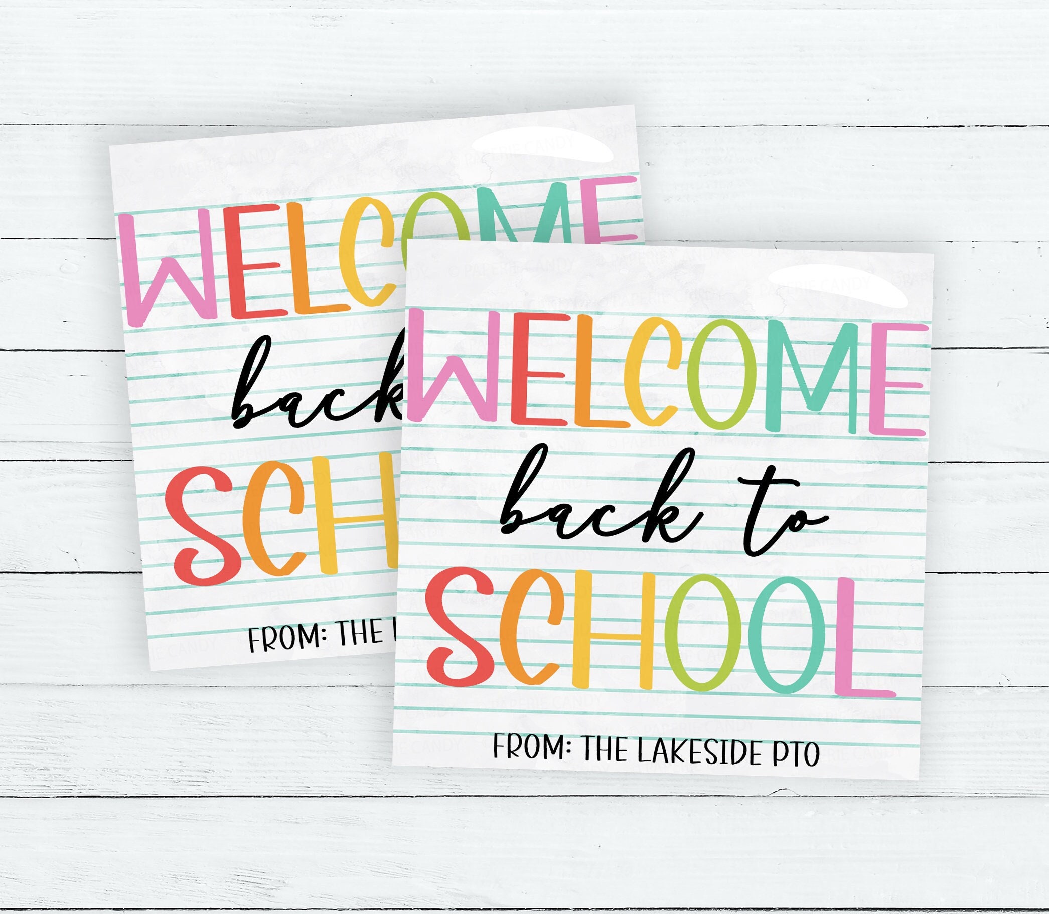 Welcome Back to School Gift Tag, First Day Label Favor, Gift for ...