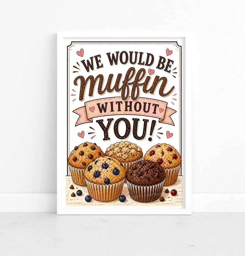 Muffin Appreciation Sign, Muffin Without You Food Printable, Employee ...