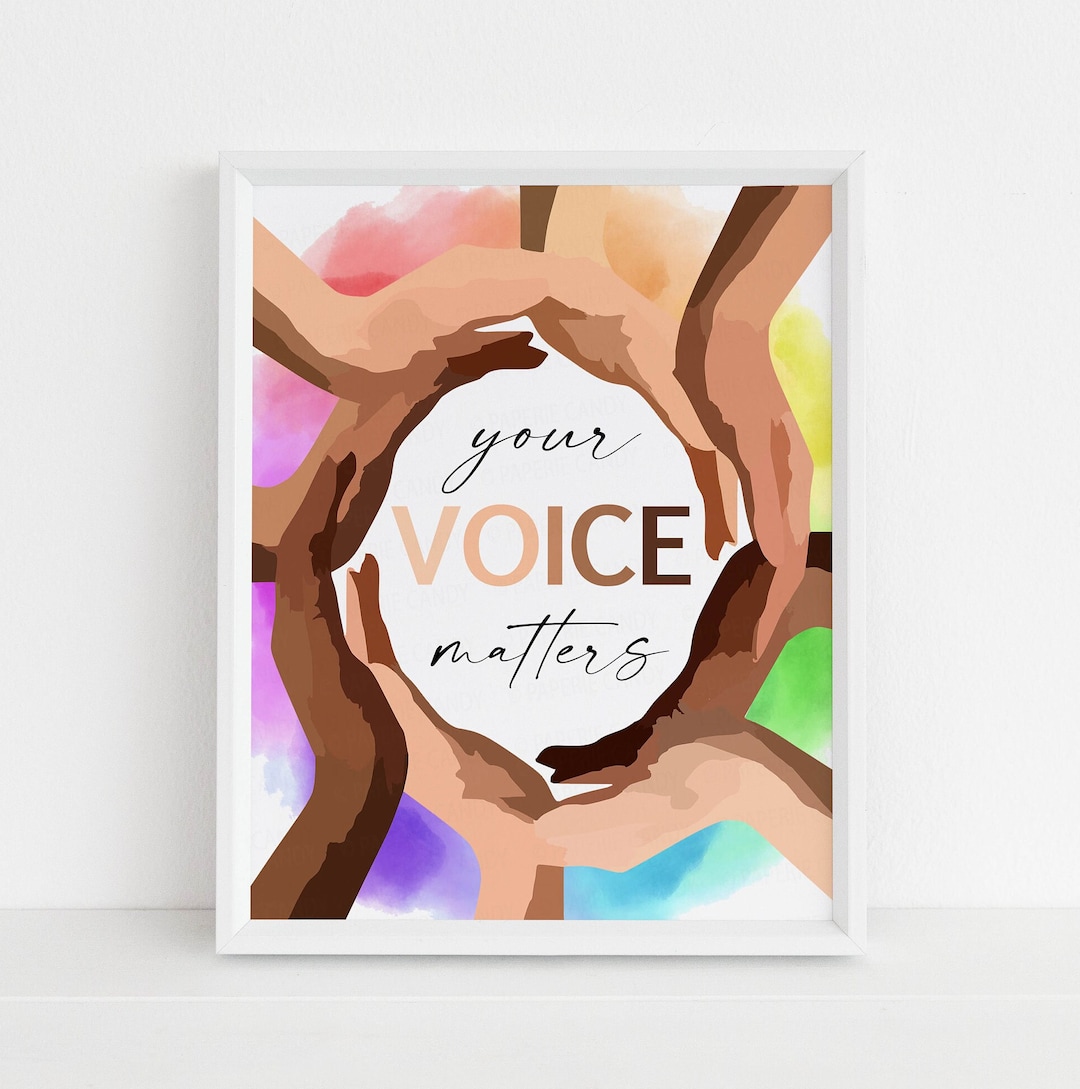 Diversity Poster, Your Voice Matters, Unity Inclusion Acceptance School ...