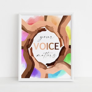Diversity Poster, Your Voice Matters, Unity Inclusion Acceptance School ...