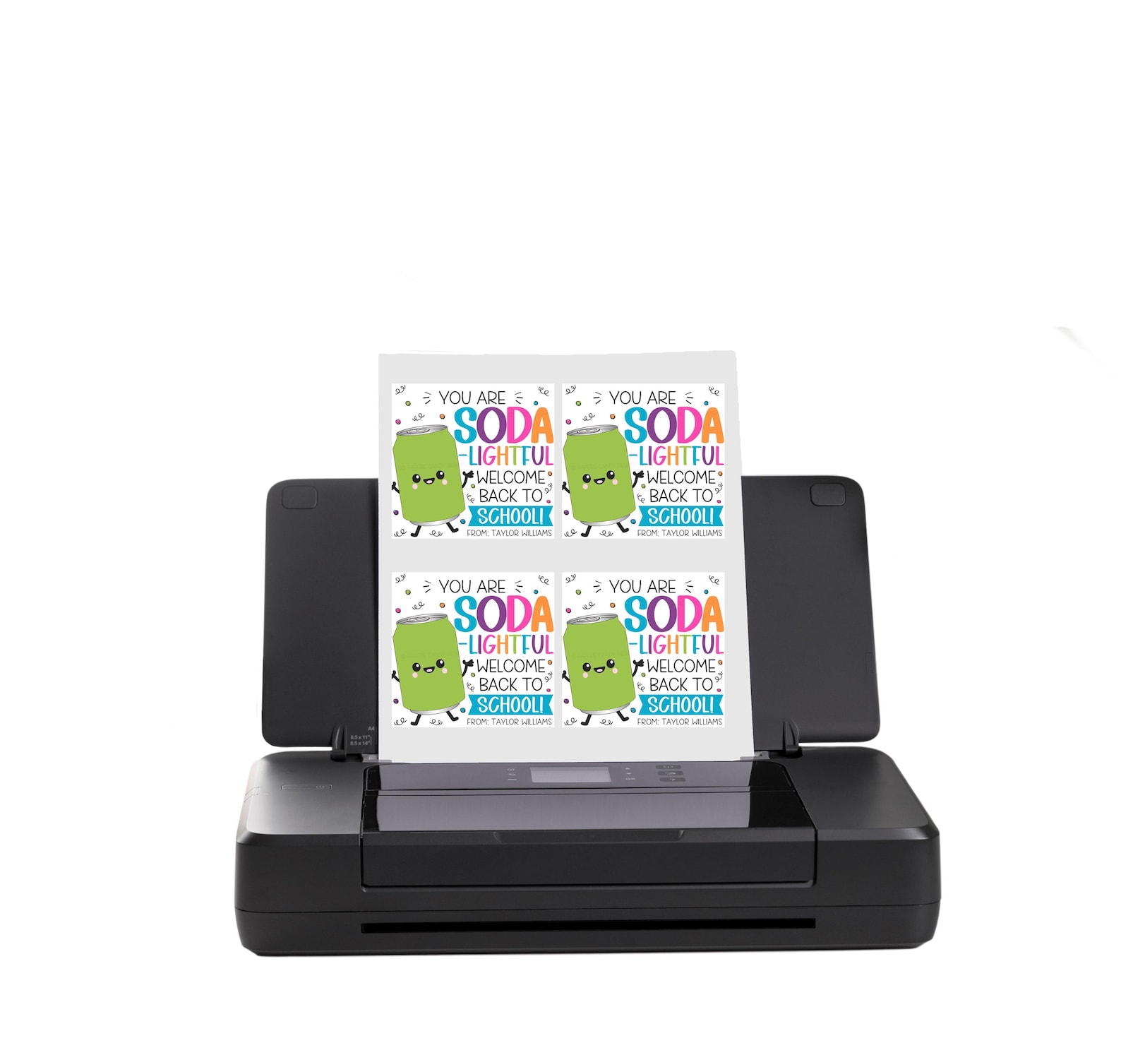 Back to School Soda Gift Tags, Soda-lightful First Day, Welcome Back to ...