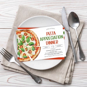 Pizza Appreciation Invitation, Pizza Party Invite, Client Staff ...