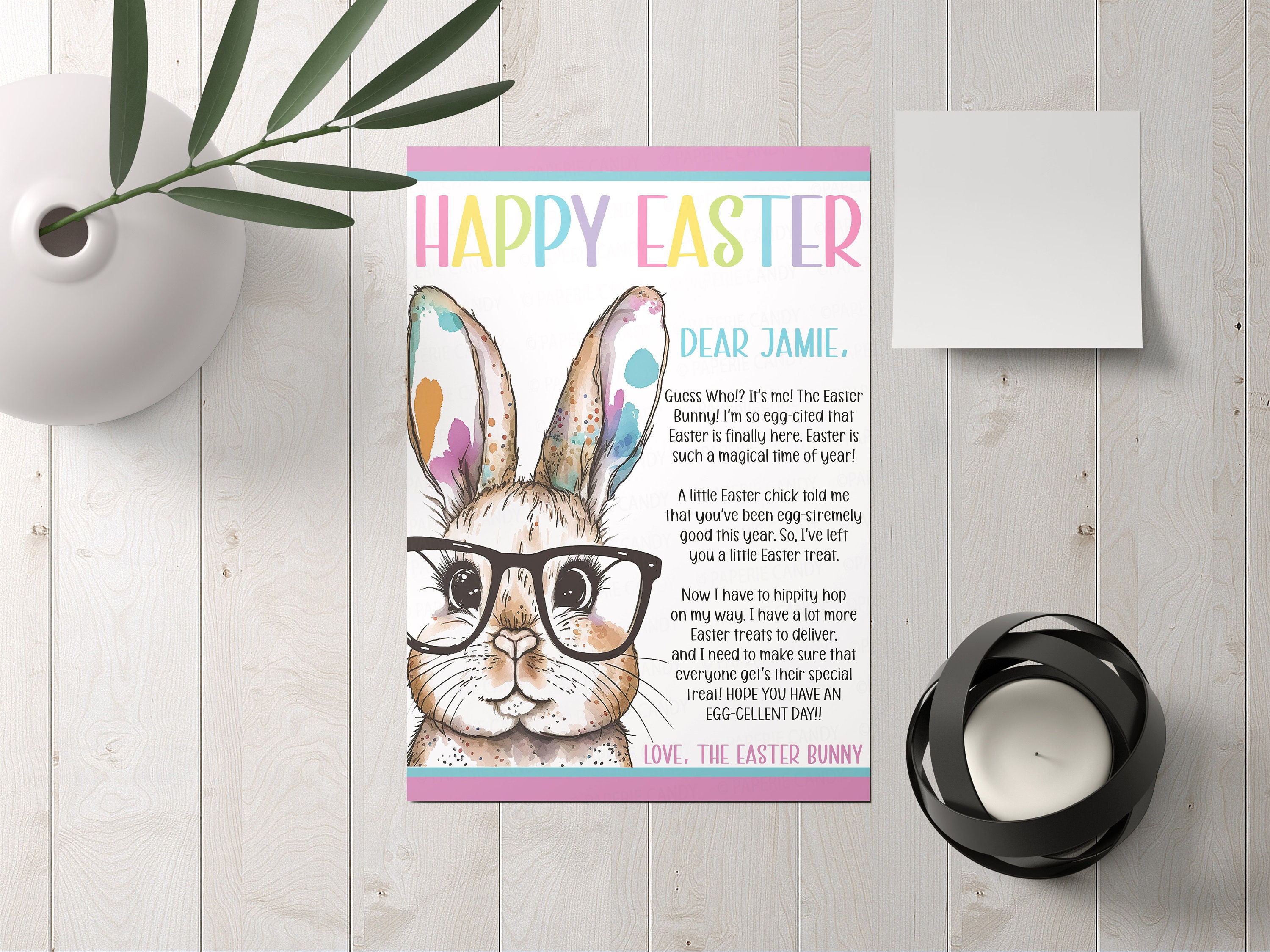 Letter From the Easter Bunny Editable Easter Bunny Letter - Etsy