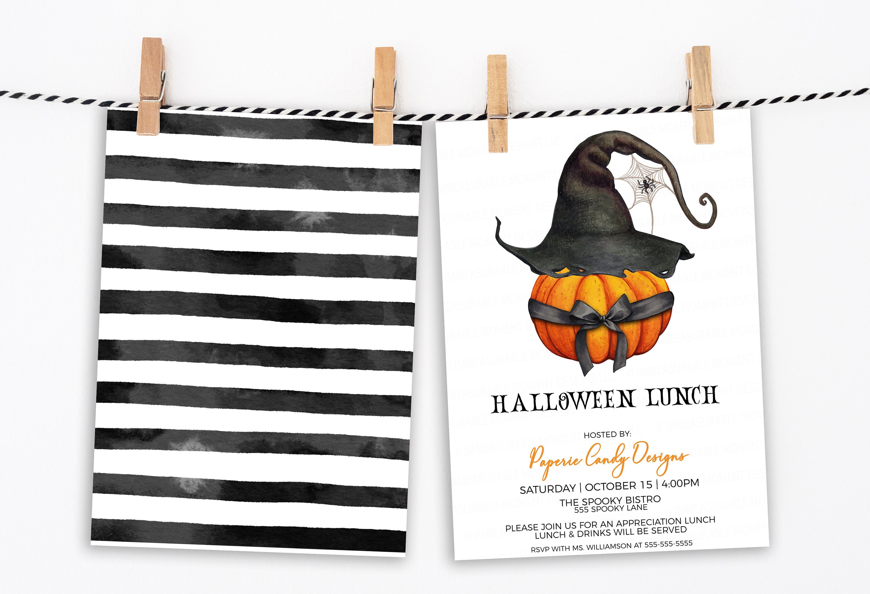 Halloween Lunch Invite