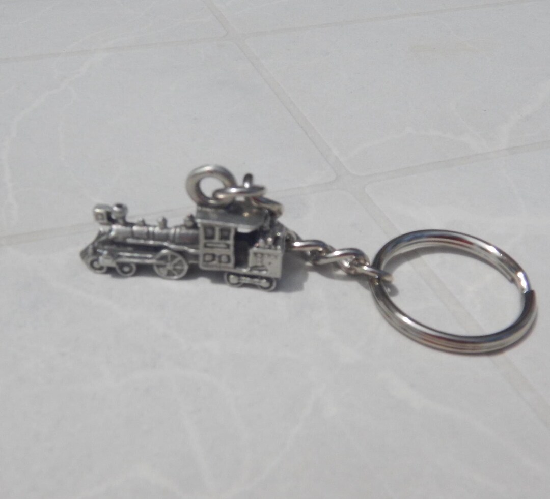 Vintage Old West Train Locomotive Keychain - Etsy