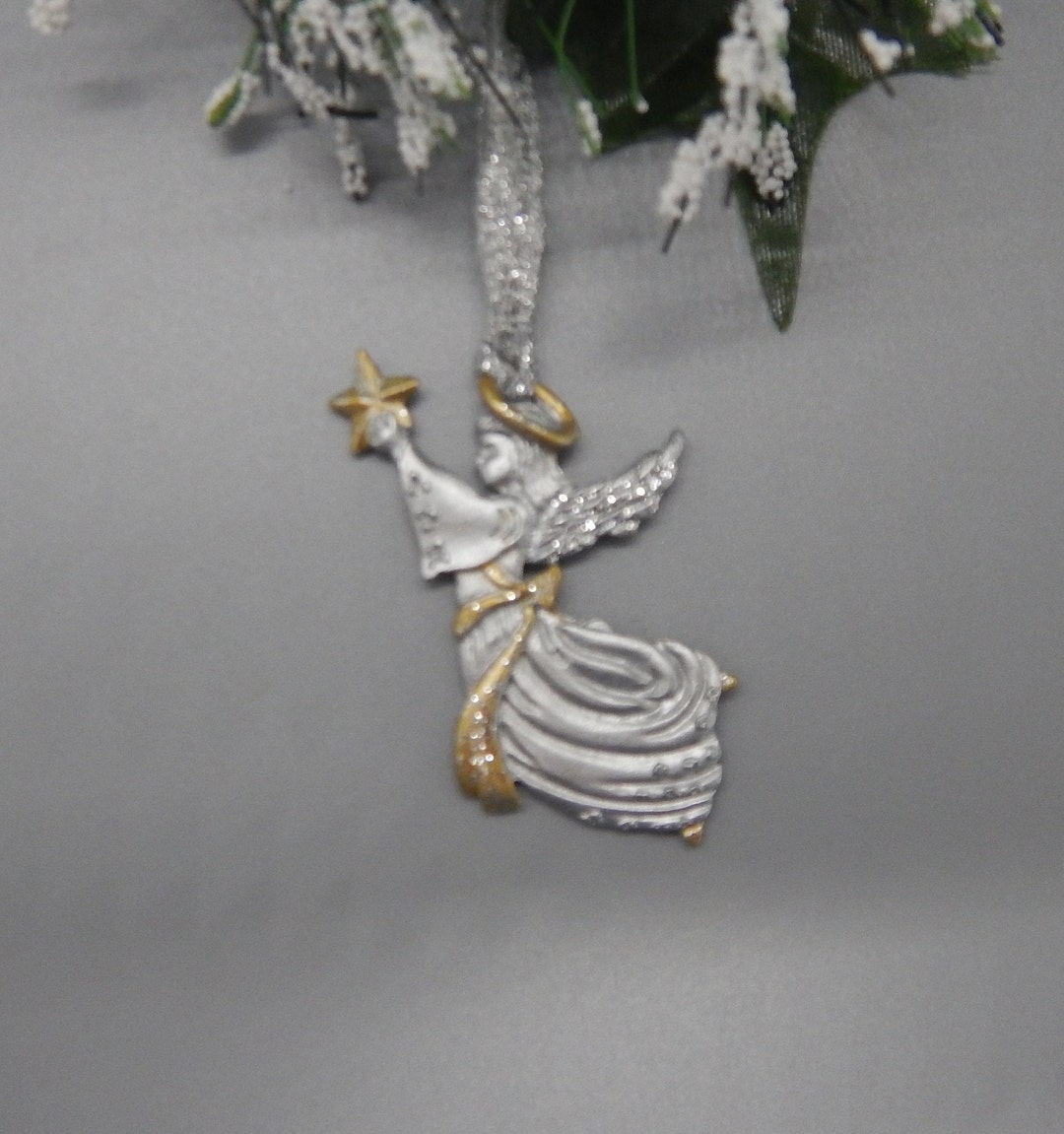 Angel With Star Vintage Christmas Ornament Hand Painted - Etsy