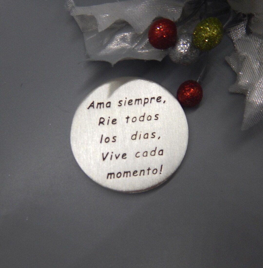 Spanish, English, Pewter Paperweight Duel Sided - Etsy