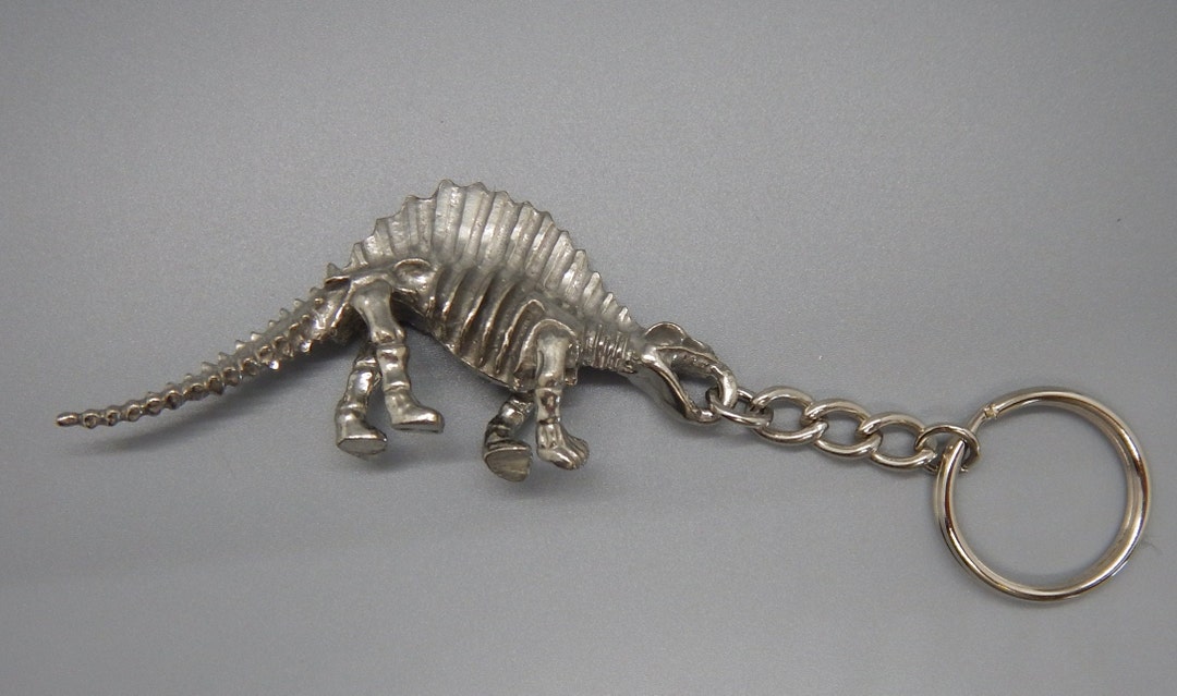 Spinosaurus Dinosaur Keychain in Pewter - Etsy