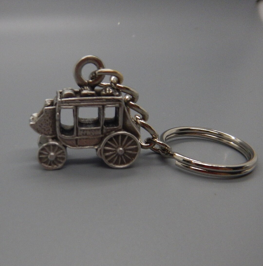 Vintage Old Western Stage Coach Keychain - Etsy