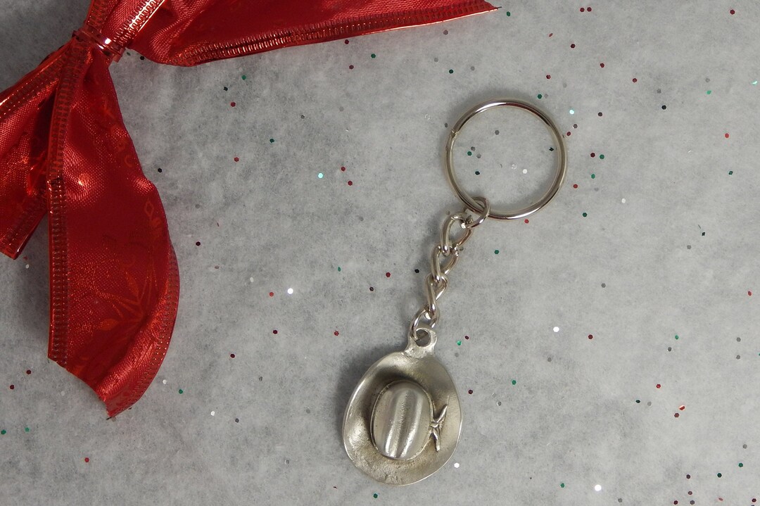 Western Cowboy Hat Keychain - Etsy