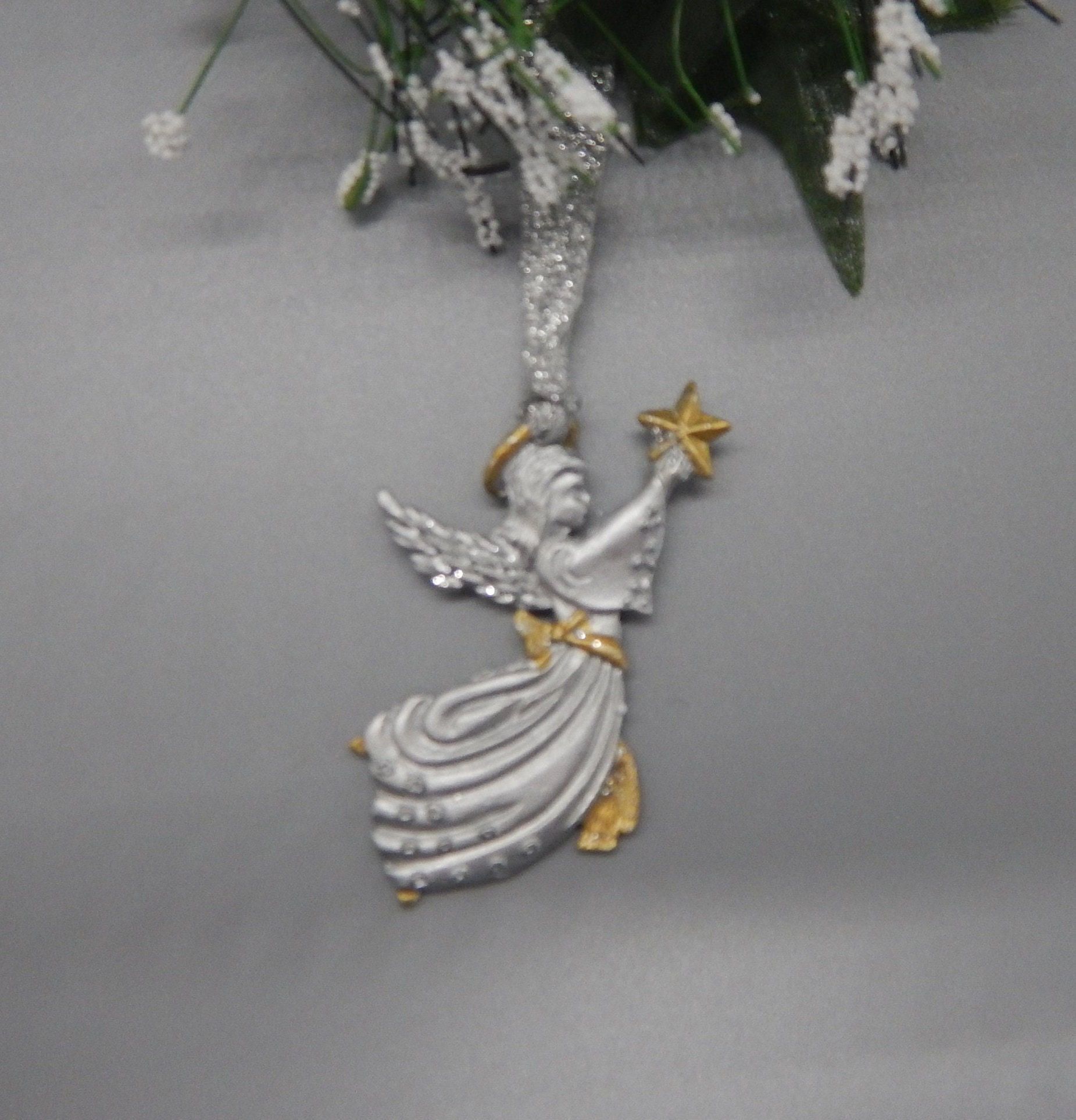Angel With Star Vintage Christmas Ornament Hand Painted - Etsy