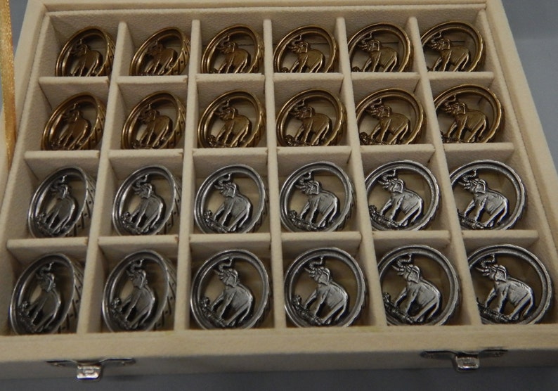 Checker Set Pewter Elephant Boxed - Etsy