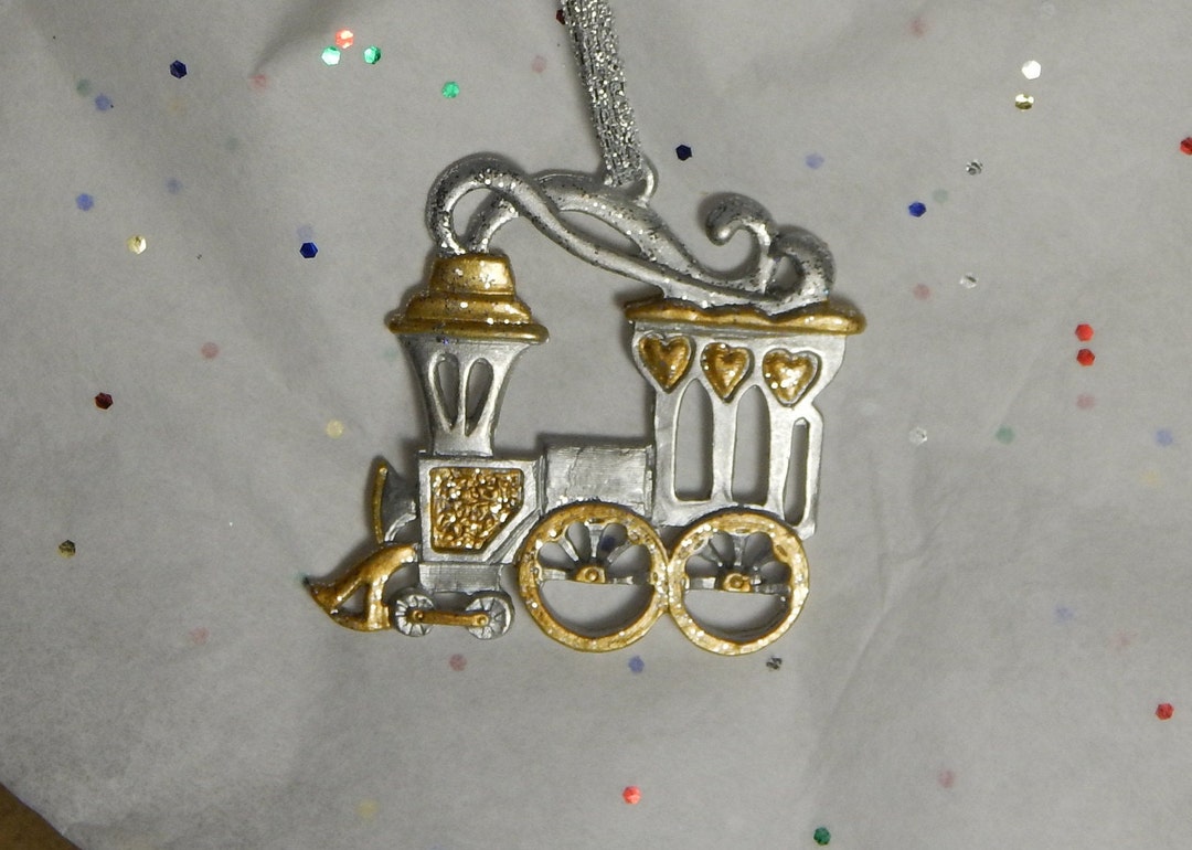 Steam Train Hand Painted Christmas Ornament - Etsy
