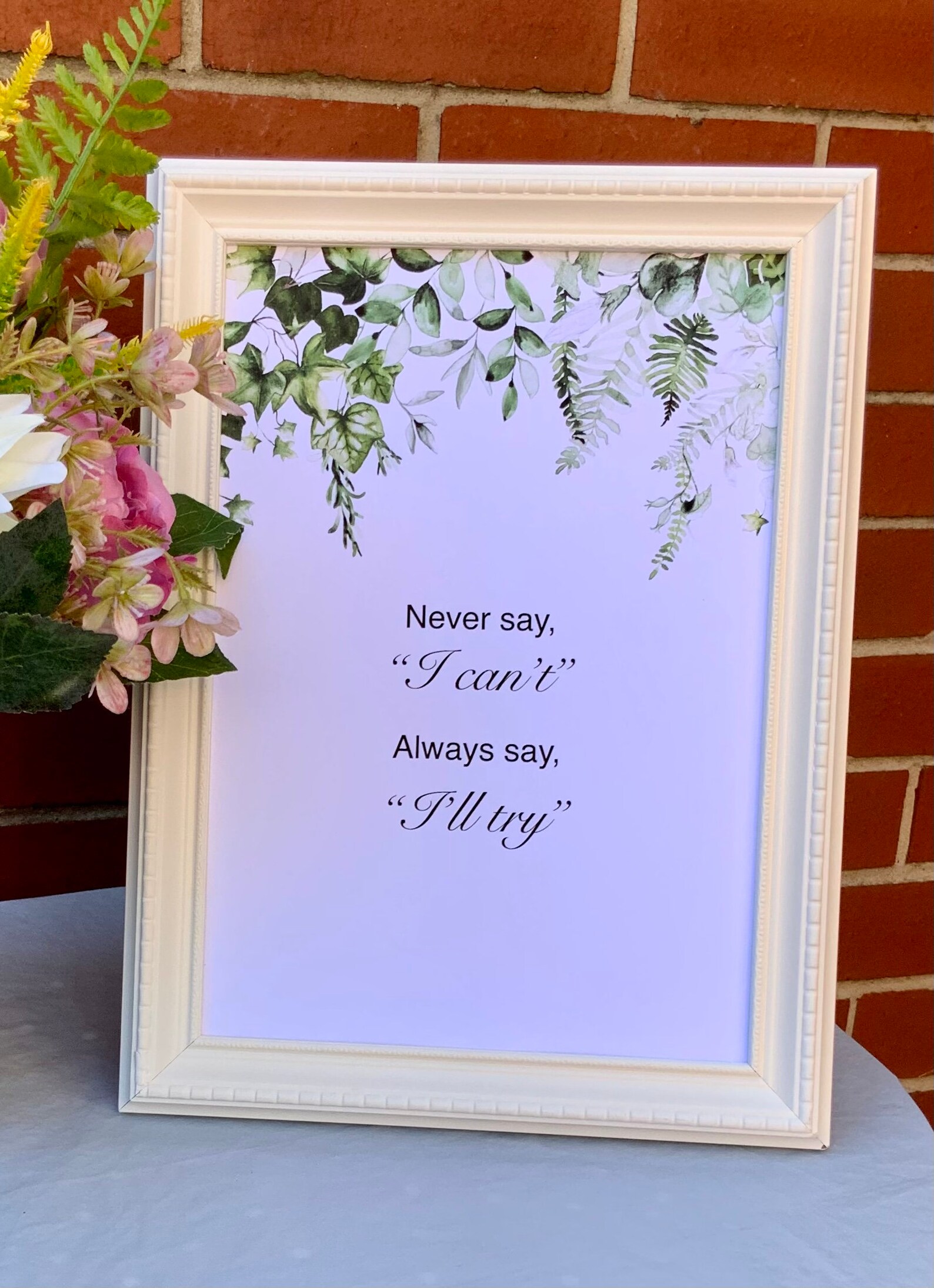 Never Say I Cant Always Say ill Try Simply Boho - Etsy