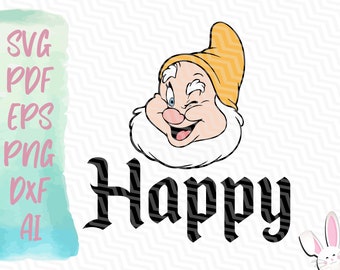 Seven Dwarfs Bashful SVG Instant Download Svg Pdf Eps | Etsy