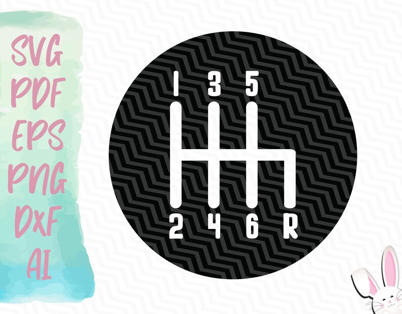 6 Speed Manual Gears Emblem SVG Instant Download Svg Pdf - Etsy Hong Kong