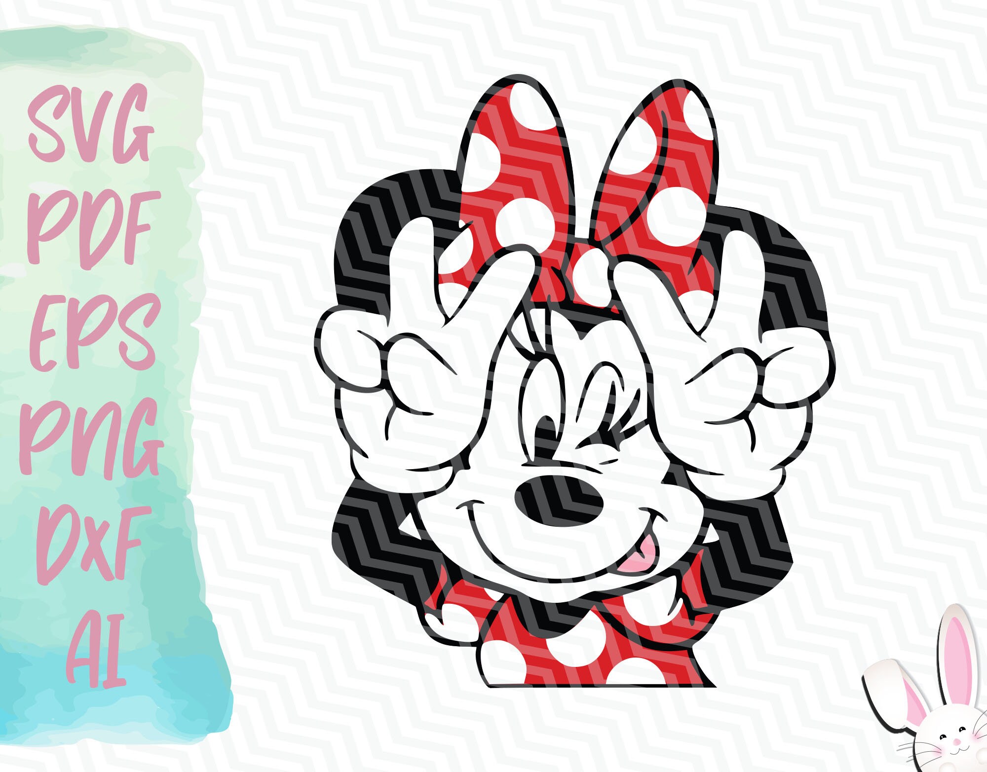 Minnie Mouse Peace SVG / Descarga instantánea / Svg Pdf Eps - Etsy España