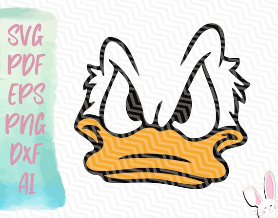 Donald Duck Angry Face SVG Instant Download Design Donald - Etsy Finland