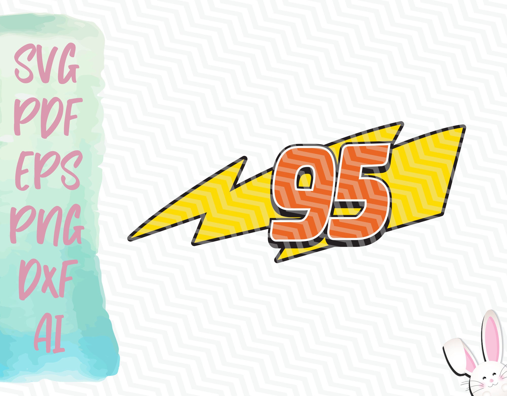 CARS Lightning Mcqueen 95 SVG Instant Download Design Cars - Etsy UK