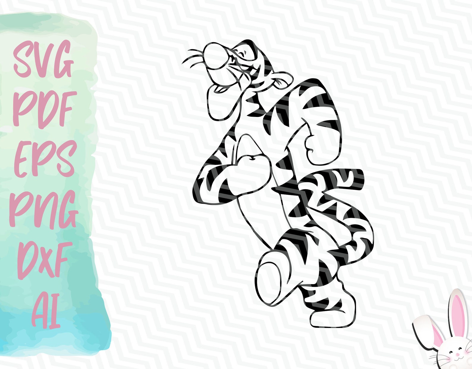 Tigger Outline SVG Instant Download Design Winnie Pooh and | Etsy