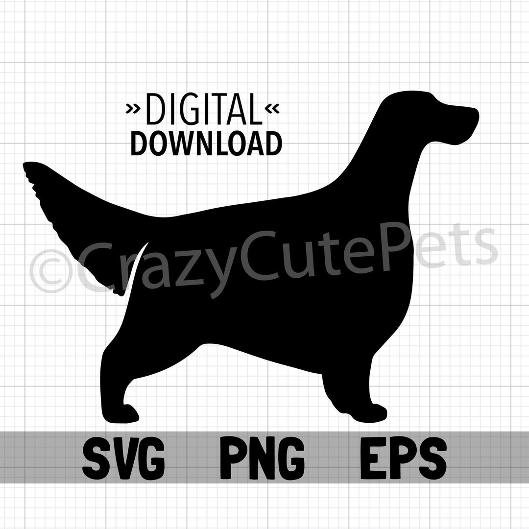 English Setter Silhouette Digital Download SVG EPS PNG Dog Breed Shape ...