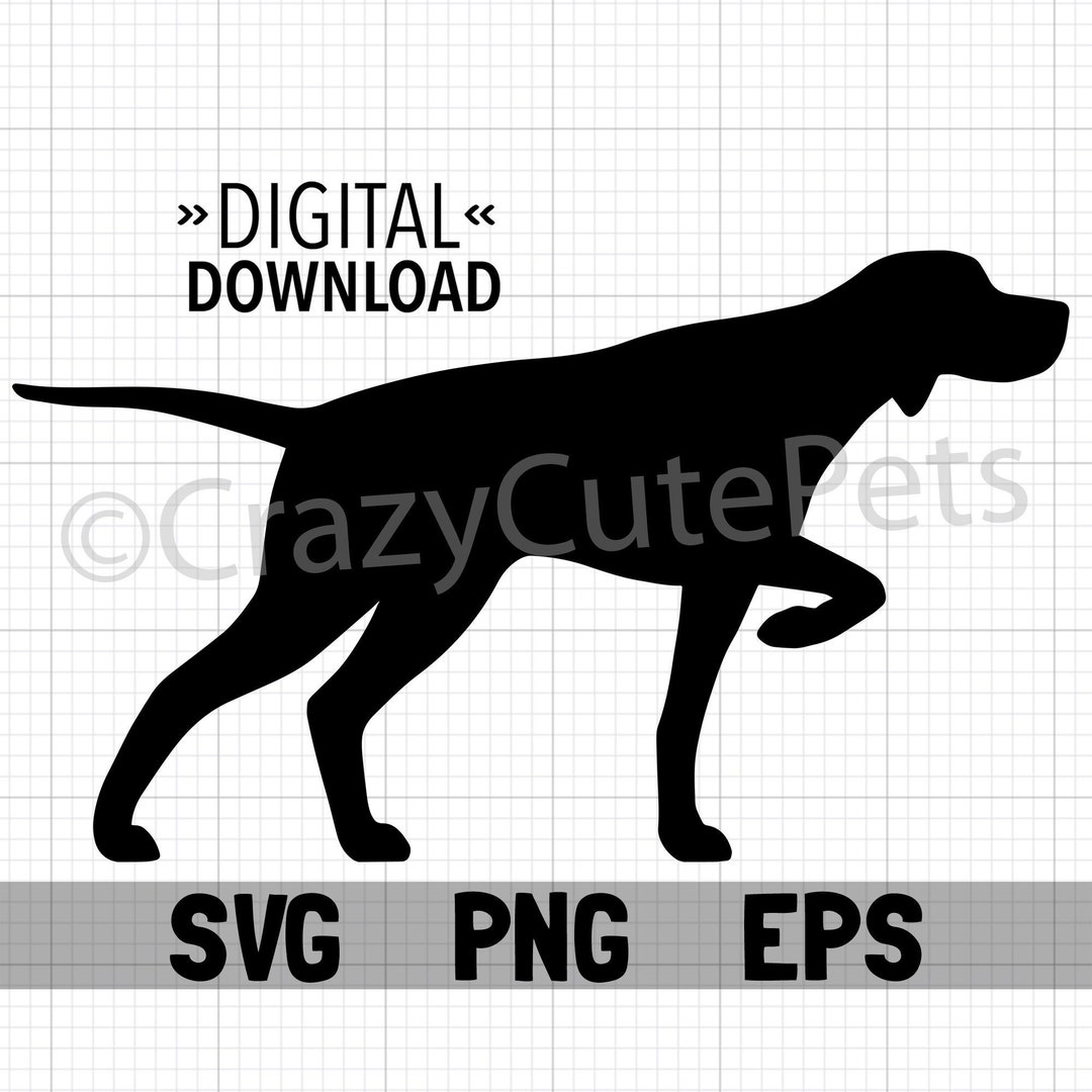 Pointer Silhouette Digital Download SVG EPS PNG Files Pointing Bird Dog ...