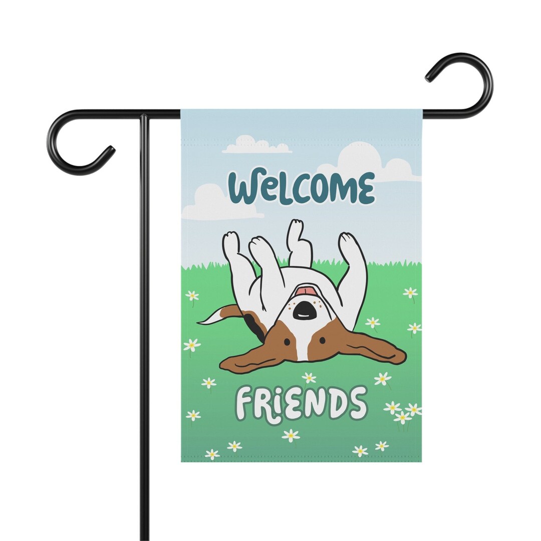 Beagle Flag Cute Beagle Welcome Friends Garden Flag Dog Lover House ...