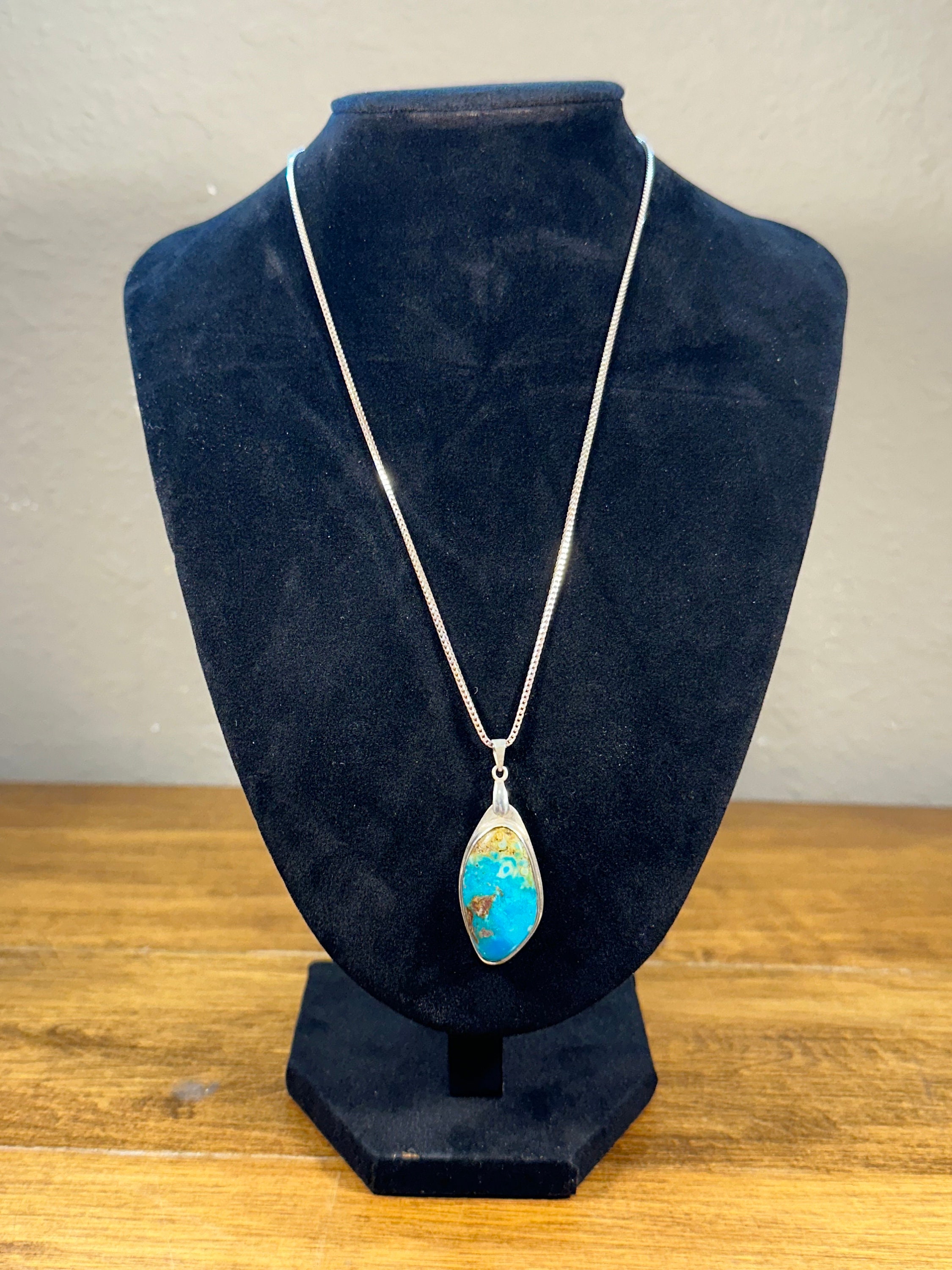 Bisbee AZ Turquoise & Sterling Silver Necklace by Bruce Mead Jr. - Etsy
