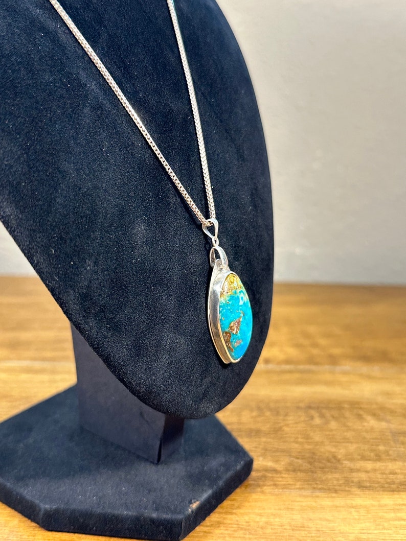 Bisbee AZ Turquoise & Sterling Silver Necklace by Bruce Mead Jr. - Etsy