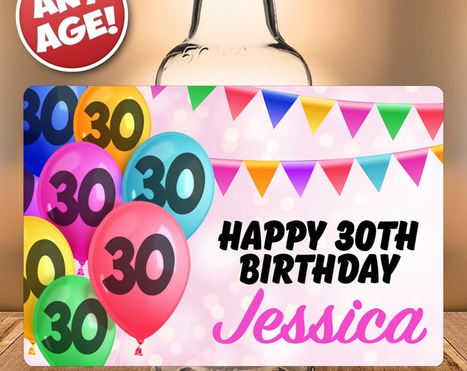 Talk Thirty to Me 30th Birthday Labels Miniature Liquor Bottle Labels ...