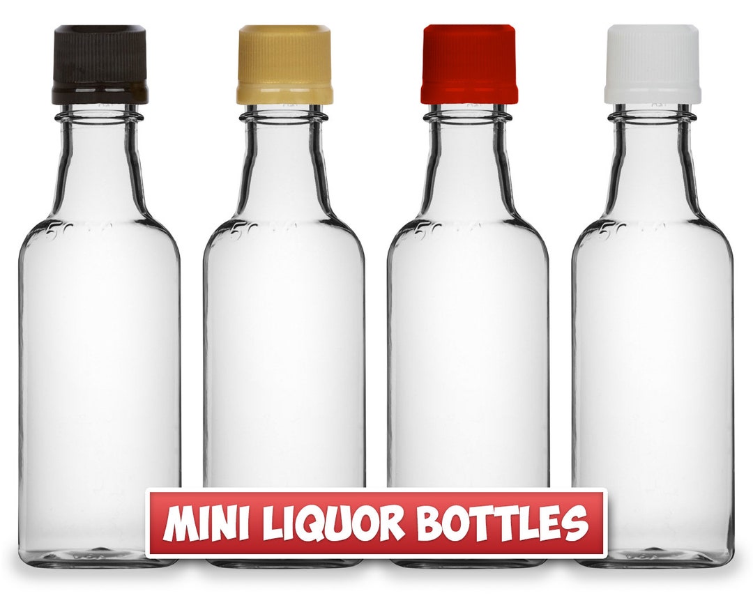 Mini Botellas de Licor, 50ml, Mini Botellas de Alcohol de Plástico ...