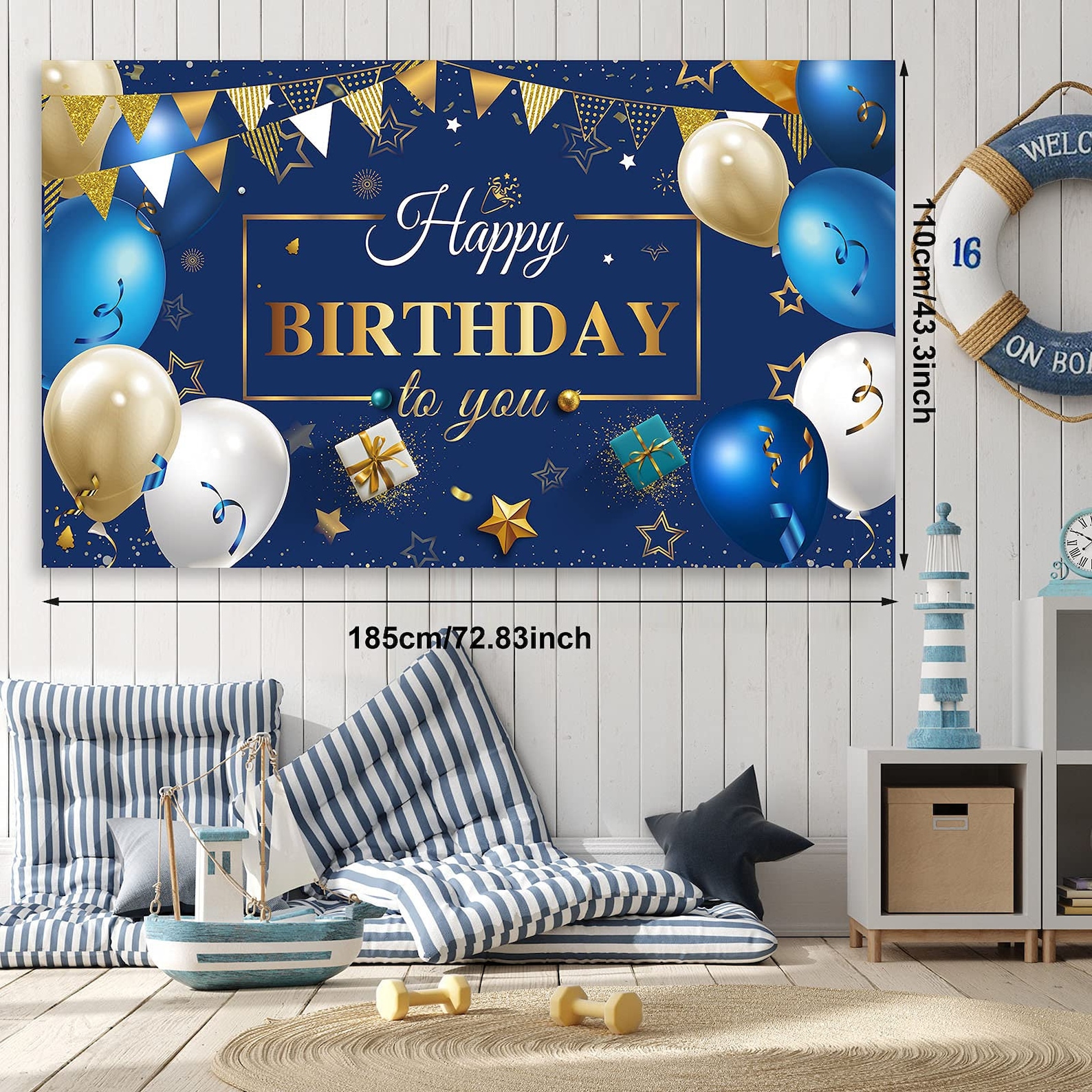 Navy Blue Birthday Confetti Balloons Kit Set 50 Pieces Etsy