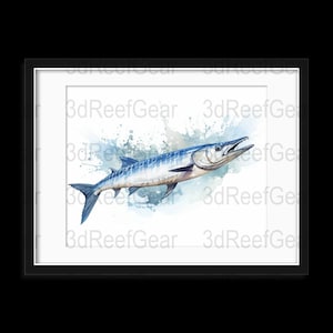Barracuda Watercolor - Digital Download - Etsy
