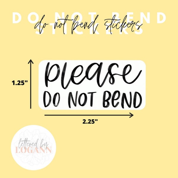 Do Not Bend Sticker - Etsy