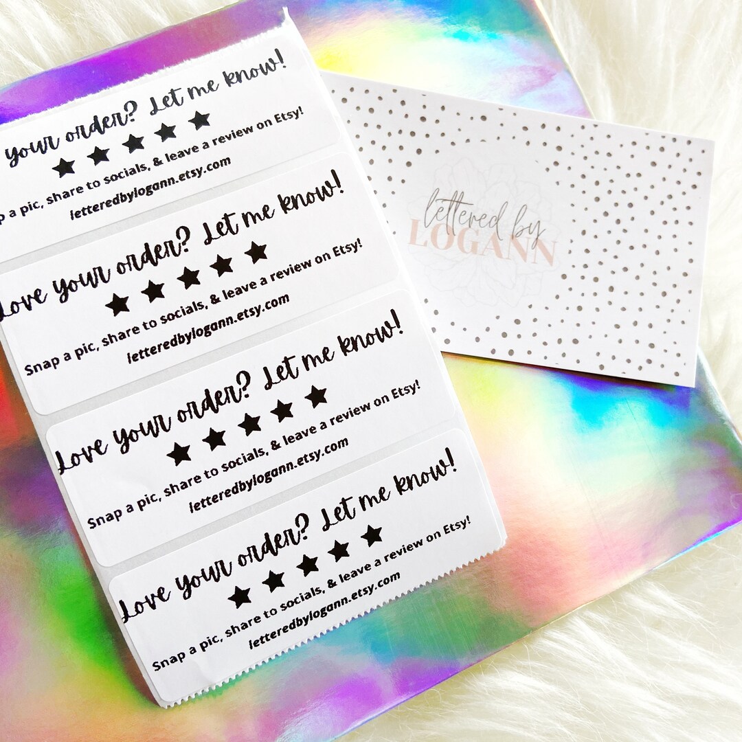 Review Stickers Leave a Review Stickers Thank You Stickers - Etsy
