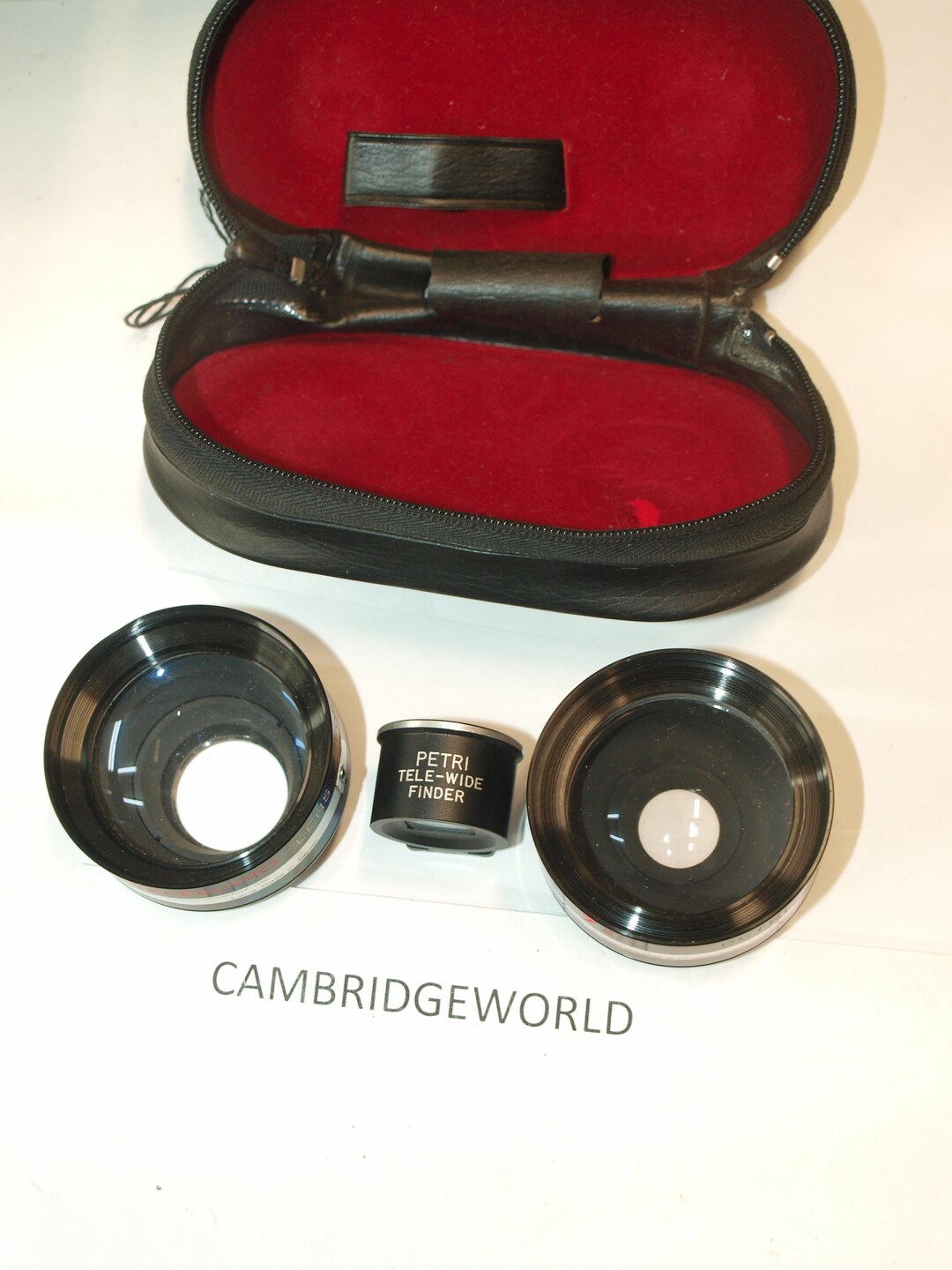 ORIGINAL Petri Brand Wide Angle Lens and Telephoto Lens Set With Finder ...
