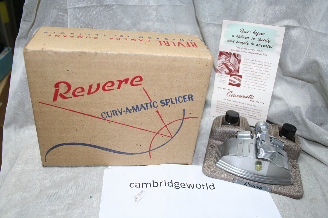 Revere Curv-a-matic Film Splicer 8mm and 16mm in the Original Factory ...