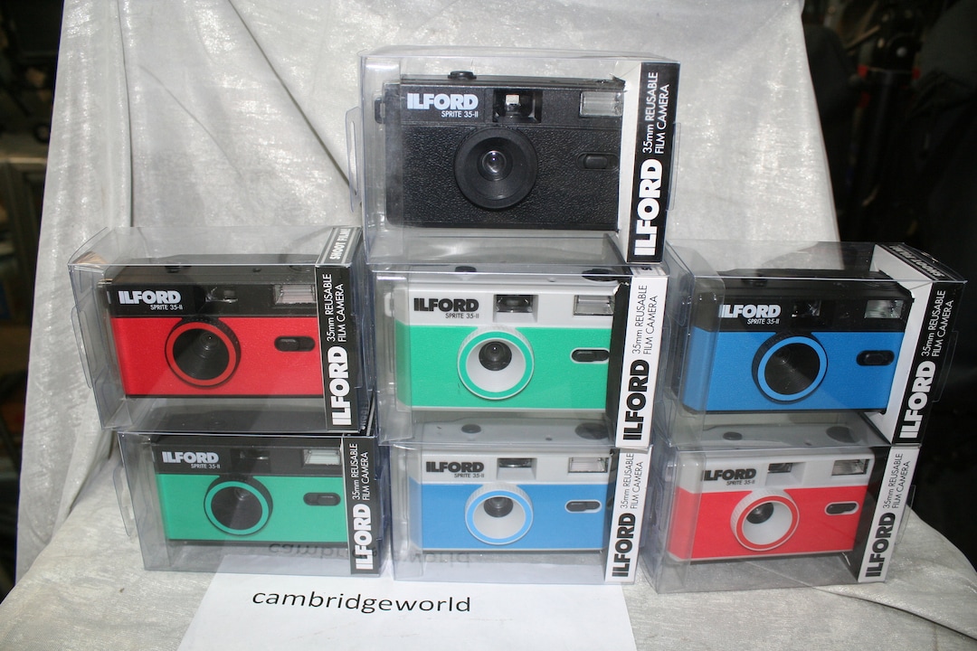 ILFORD Sprite-ii 35mm Reusable Camera NEW Available in Red Blue Green ...
